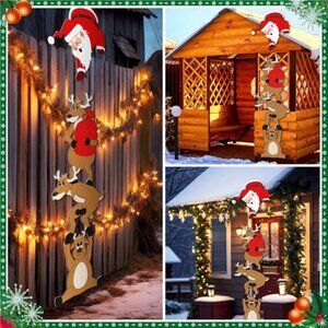 Holiday | Santa Falling Off The Roof Yard Decorations With Stakes Santa ...